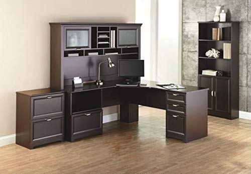 Realspace Magellan Performance 71"W L-Shaped Desk, Espresso