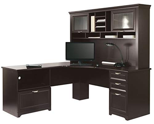 Realspace Magellan Performance 71"W L-Shaped Desk, Espresso