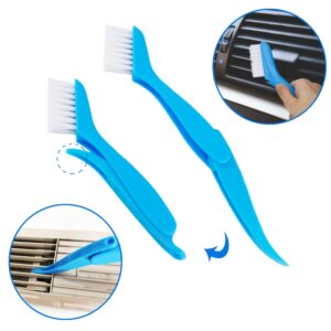 DFYOUHOME® Air Conditioner Fin Comb Condenser Stainless Steel and Radiator Fin Straightener Cleaner Repair Tool Metal Air Conditioning Brush and Multifunction Plastic Brush Accessory