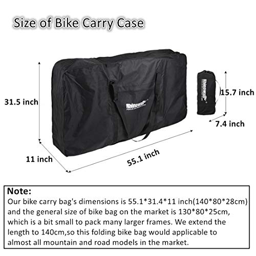 Folding Bike Bag 26 inch to 29 inch Thick Bicycle Travel Case,Bike Cases for Air Travel,Transport,Shipping