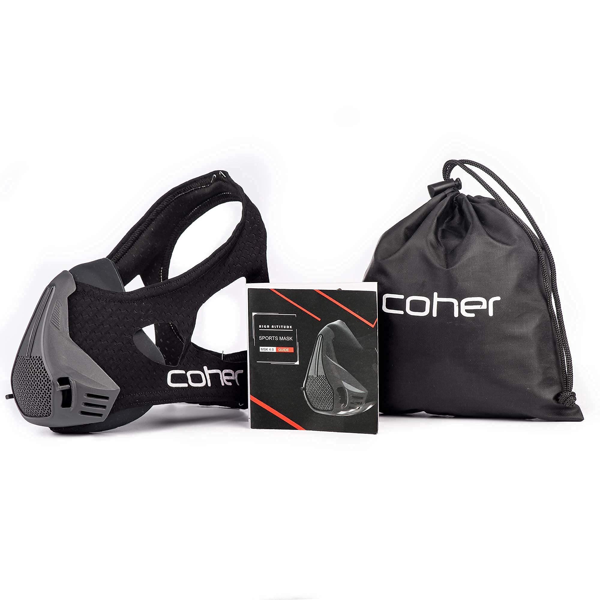 coher Workout Mask Breathing Mask for Men and Women - Adjustable Resistance Levels - Increase Lung Capacity and Endurance - Ideal for Jogging, Sports, Cycling, Fitness