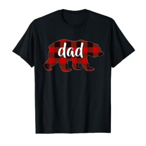 Red Plaid Dad Buffalo Matching Family Papa Pajama Christmas T-Shirt