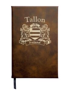 tallon irish coat of arms leather journal