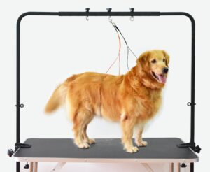 shelandy overhead pet grooming arm/bars with clamps ideal for dog bathing & grooming