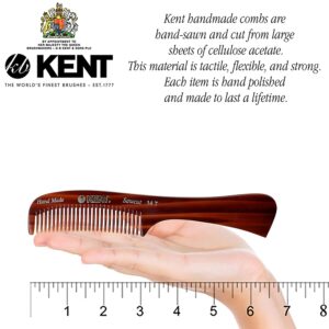 Kent Mens Beard Kit, 81T Extra Small Beard Mustache Comb, 14T All Coarse Tooth Pocket Comb and PF22 Oval Palm Hair Brush. Beard Mustache Grooming Kit for Travel and Home Beard Care. Made in England