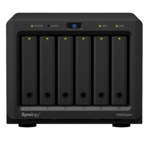 synology diskstation ds620slim iscsi nas server with intel celeron up to 2.5ghz cpu, 6gb memory, 1tb (2 x 500gb) ssd storage, dsm operating system