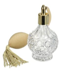 clear crystal vintage perfume bottle glass container atomizer long spray makeup