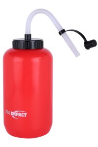 pro impact squeezable water bottle bendable long straw - ldpe bpa free plastic - hydration for baseball hockey gym mma yoga boxing cycling softball football lacrosse (35.5 oz.)