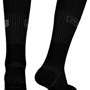 281Z Military Boot Socks - Tactical Trekking Hiking - Outdoor Athletic Sport (Black)(Medium 2 Pairs Pack)