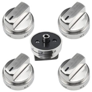 AMI PARTS Upgraded AEZ73453509 Gas Stove knobs Replacement for LG AEZ72909008 Range Oven, Replaces AEZ72909008 AP5669773 2347547 PS7321756(5 Pack)