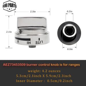 AMI PARTS Upgraded AEZ73453509 Gas Stove knobs Replacement for LG AEZ72909008 Range Oven, Replaces AEZ72909008 AP5669773 2347547 PS7321756(5 Pack)