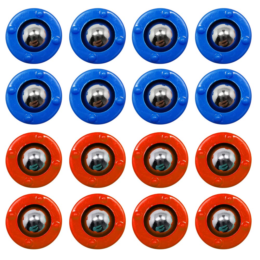 KETIEE Mini Shuffleboard Pucks Equipment Rollers Set 16PCS Shuffleboard Curling Accessories Free Sliding Bead Home Game for Family Fun