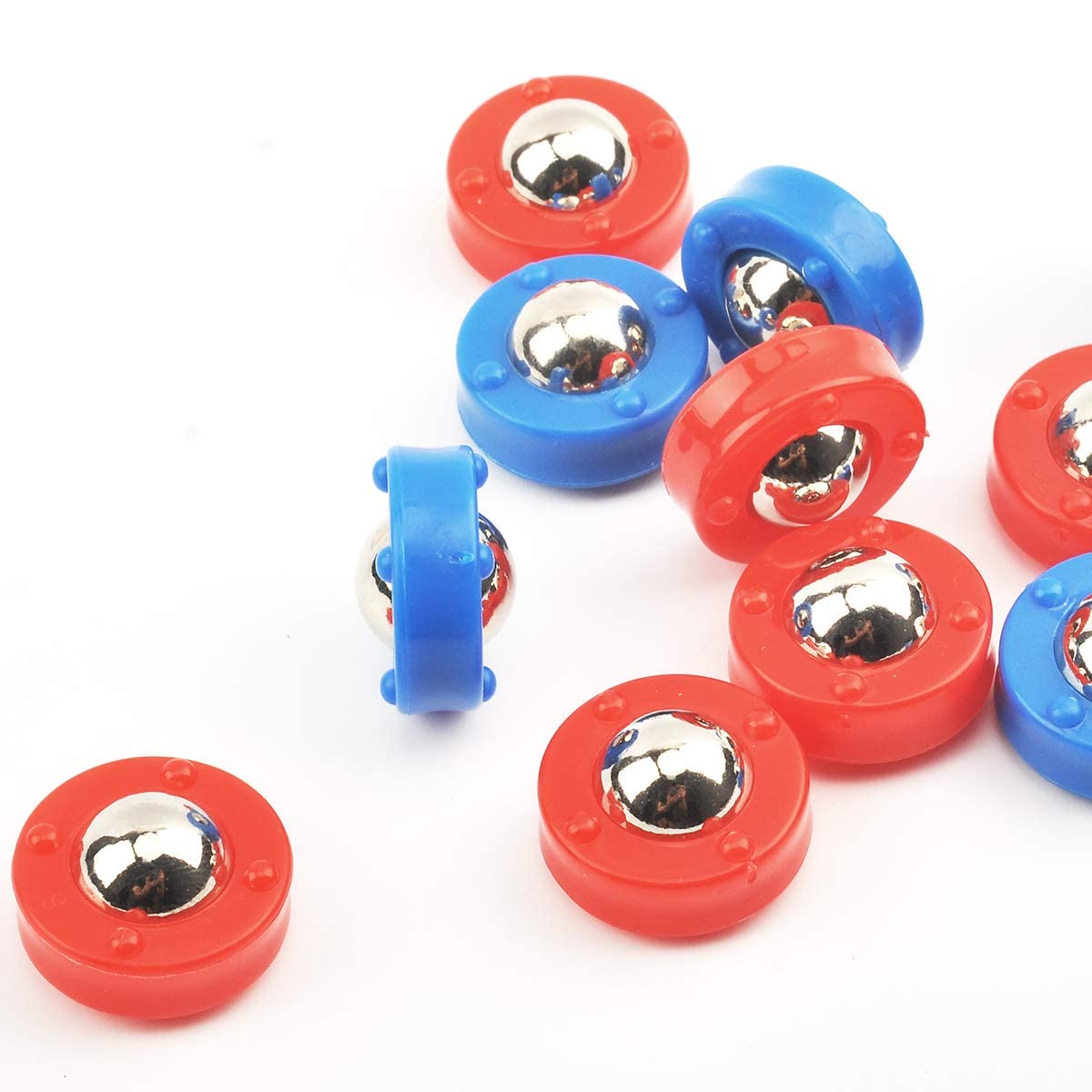 KETIEE Mini Shuffleboard Pucks Equipment Rollers Set 16PCS Shuffleboard Curling Accessories Free Sliding Bead Home Game for Family Fun