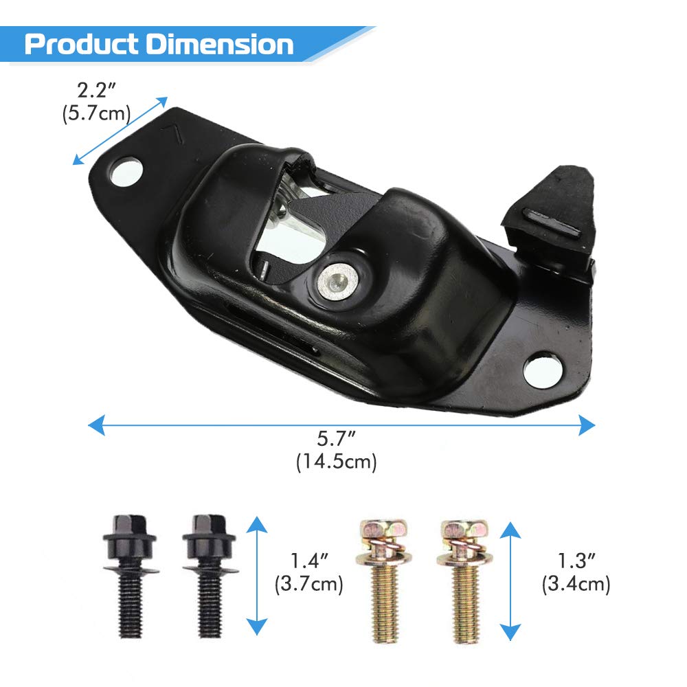 A ABIGAIL Left & Right Pair Tailgate Latch Lever with Striker Bolt, Fit for 1999-2007 Chevy Silverado. Avalanche, GMC Sierra, Cadillac Escalade, Replace # 15921948 15921949, Rear Gate Lock Latch