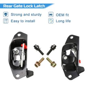 A ABIGAIL Left & Right Pair Tailgate Latch Lever with Striker Bolt, Fit for 1999-2007 Chevy Silverado. Avalanche, GMC Sierra, Cadillac Escalade, Replace # 15921948 15921949, Rear Gate Lock Latch