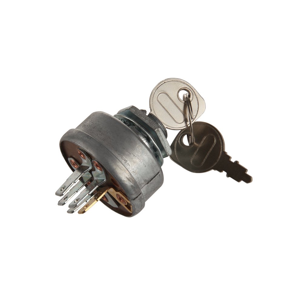 Larbi Lawn Mower Ignition Switch with 3 Position 2 Keys 5 Terminals Suit for Mower STD365402 24688 725-0267 925-0267 21064 42106