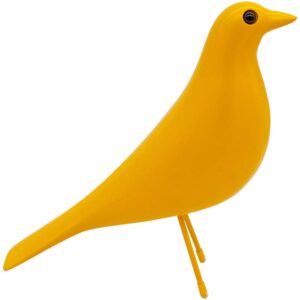 mid century home decor, house bird, adornment office home decor, desk dove ornament, arts pigeon gifts, replica sculpture (yellow)…