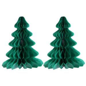 amosfun 2pcs christmas tree honeycomb xmas hanging ornaments for christmas party decoration