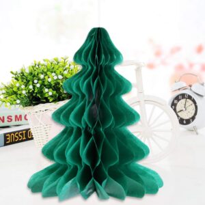 Amosfun 2pcs Christmas Tree Honeycomb Xmas Hanging Ornaments for Christmas Party Decoration