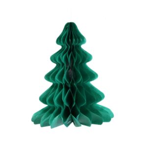 Amosfun 2pcs Christmas Tree Honeycomb Xmas Hanging Ornaments for Christmas Party Decoration