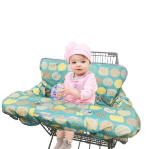 shopping cart covers for baby girl boy, large high chair cover with cell phone holder for toddler boy girl, grocery cart cover, padded(polka cute)