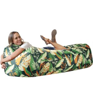 wekapo inflatable couch air lounger chair - camping & beach accessories, portable blow up sofa for hiking, lawn, indoor/outdoor movies & music festivals. lightweight and easy to set up air hammock