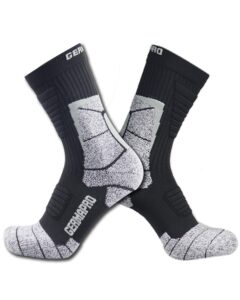 men's breathable hiking work boot socks w/anti-stress moisture wicking germanium & coolmax fiber lite-compression 1/2 pr (xx-large, 2 dark grey pack)