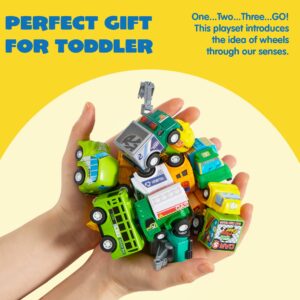 JOYIN 25 Pieces Pull Back Cars and Trucks Toy Vehicles Set for Toddlers, Girls and Boys Kids Play Set, Die-Cast Car Set, Kids Party Favors, Stocking Stuffers, Kids Presents Toys