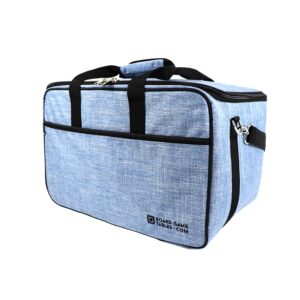 board game bag - allplay/boardgametables.com - [backpack/shoulder strap/luggage slip] - padded board game carrier (sky blue)