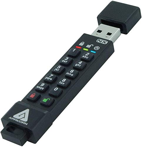 Apricorn 128GB 256-Bit AES XTS Hardware Encrypted Secure USB 3.0 Memory Key (ASK3-NX-128GB)