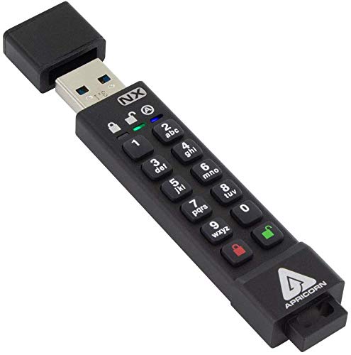 Apricorn 128GB 256-Bit AES XTS Hardware Encrypted Secure USB 3.0 Memory Key (ASK3-NX-128GB)