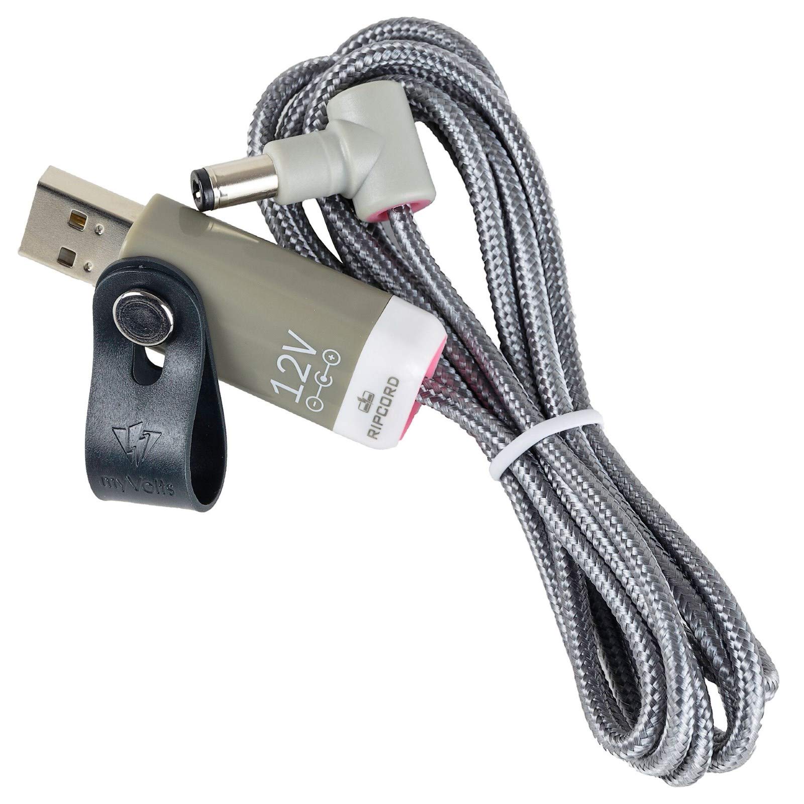 myVolts Ripcord USB to 12V DC Power Cable Compatible with The AOR AR8000 Handheld Scanner