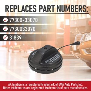 Replacement Fuel Tank Gas Cap - Compatible with Toyota & Lexus Vehicles - 4Runner, Camry, Solara, Tundra, Highlander, Sequoia, Sienna, Lexus GS300, LX470, ES330 - Replace 7730033070, 77300-33070