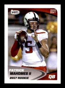 2017 sage hit premier draft #5 patrick mahomes ii rc rookie football trading card chiefs