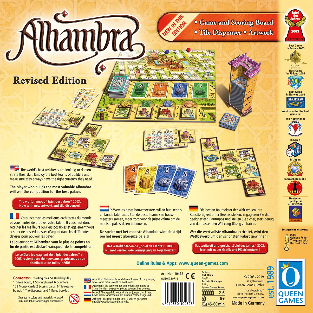 Queen Games Alhambra: Revised Edition Board Game