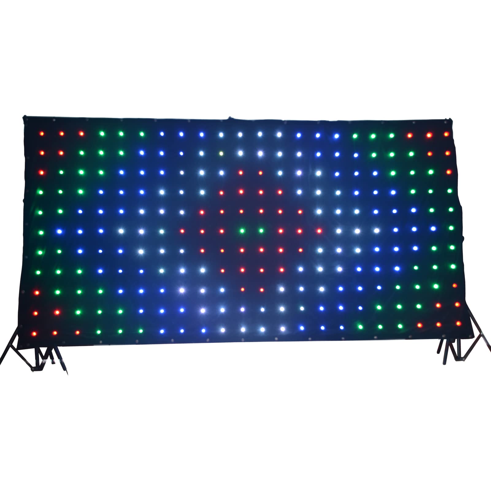 KHXED LED Vision Curtain P18 2x4M DMX Control For Mobile DJ Band Night Club Stage Backdrop