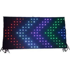 KHXED LED Vision Curtain P18 2x4M DMX Control For Mobile DJ Band Night Club Stage Backdrop