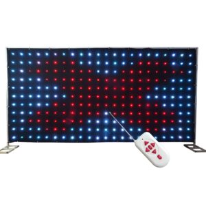 KHXED LED Vision Curtain P18 2x4M DMX Control For Mobile DJ Band Night Club Stage Backdrop