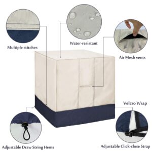 Foozet Air Conditioner Cover for Outside Units, AC Cover for Outdoor Central Unit Square Fits up to 36 x 36 x 39 Inches