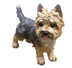 wanlian dog sculptures simulation dog ornaments dog statue living room home furnishings outdoor garden decorations yard decorations - resin dog sculpture (yorkshire terrier statue)