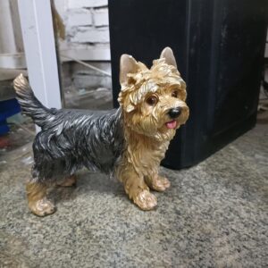 WANLIAN Dog Sculptures Simulation Dog Ornaments Dog Statue Living Room Home Furnishings Outdoor Garden Decorations Yard Decorations - Resin Dog Sculpture (Yorkshire Terrier Statue)