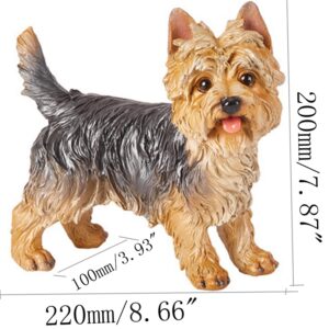 WANLIAN Dog Sculptures Simulation Dog Ornaments Dog Statue Living Room Home Furnishings Outdoor Garden Decorations Yard Decorations - Resin Dog Sculpture (Yorkshire Terrier Statue)