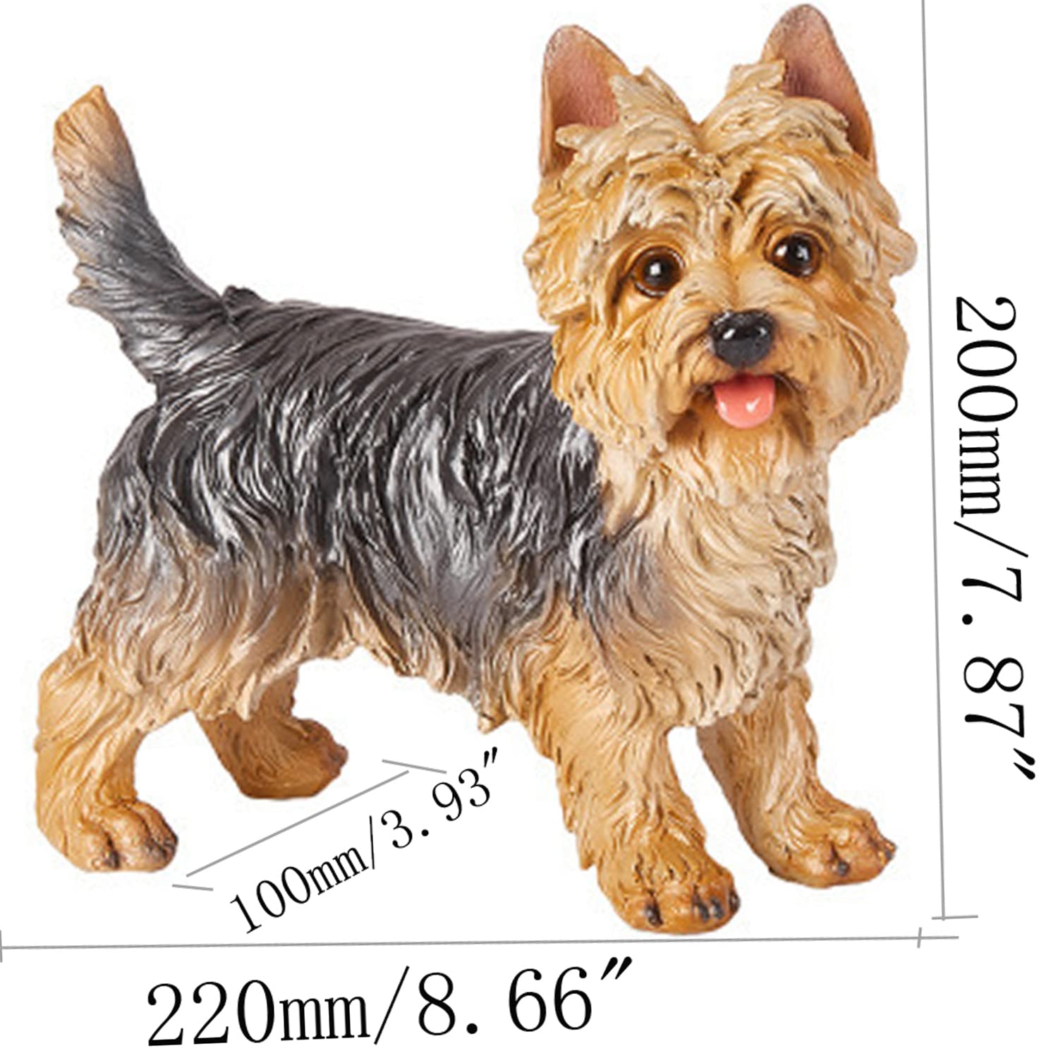 WANLIAN Dog Sculptures Simulation Dog Ornaments Dog Statue Living Room Home Furnishings Outdoor Garden Decorations Yard Decorations - Resin Dog Sculpture (Yorkshire Terrier Statue)