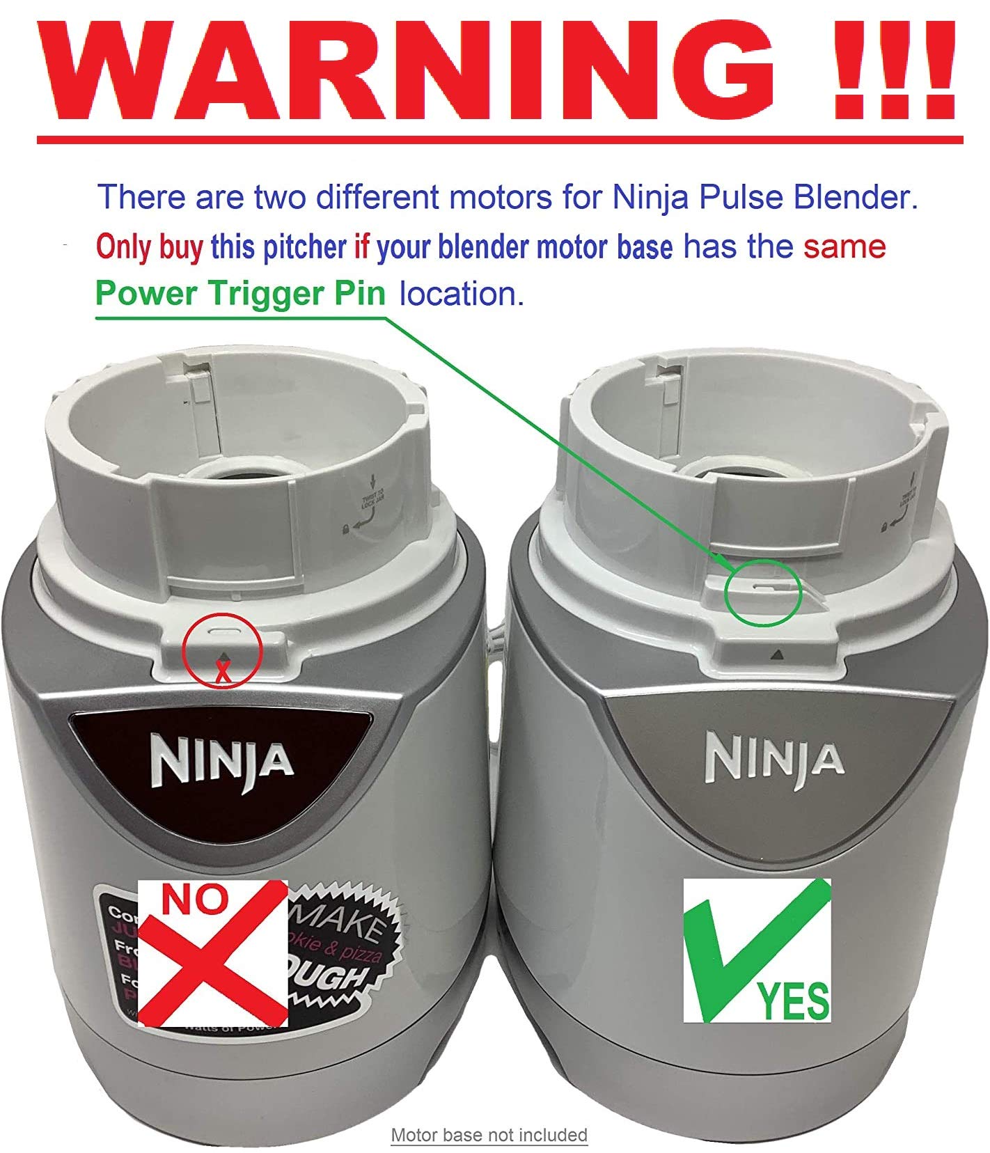 Ninja 40oz Pitcher Bowl for BL201 BL205 BL206 BL207 700w Kitchen System Pulse Blender