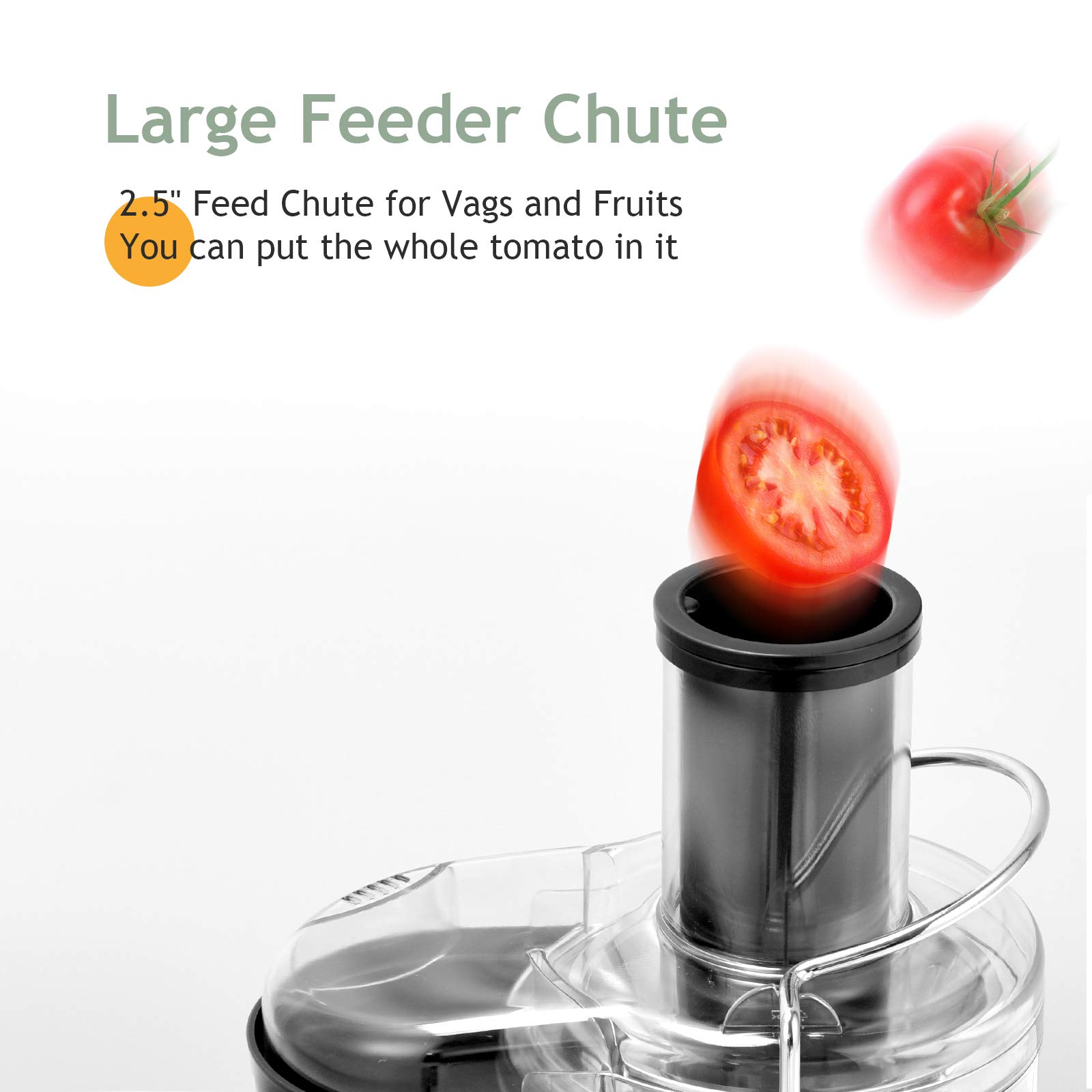 COSTWAY Juicer Machine, Centrifugal Juicer with 3-Inch Wide Mouth, BPA-Free Stainless Steel Juice Maker with 2-Speed Control, Masticating Juice Extractor for Fruit Vegetable