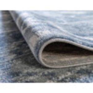 Unique Loom Portland Collection Southwestern Inspired Striped Tone-on-Tone Area Rug (2' 2 x 3' 0 Rectangular, Blue/ Gray)