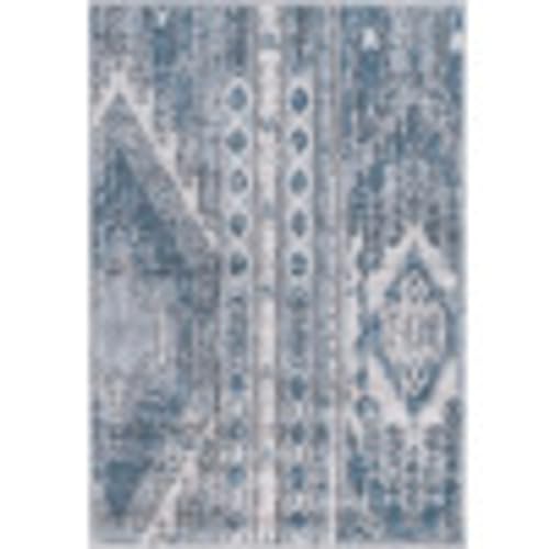 Unique Loom Portland Collection Southwestern Inspired Striped Tone-on-Tone Area Rug (2' 2 x 3' 0 Rectangular, Blue/ Gray)