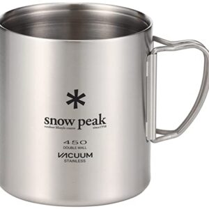 Snow Peak MG-214 Stainless Steel Vacuum Mug, 450