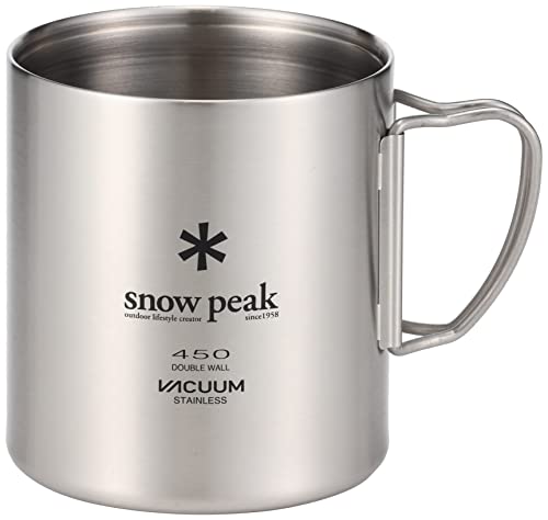 Snow Peak MG-214 Stainless Steel Vacuum Mug, 450