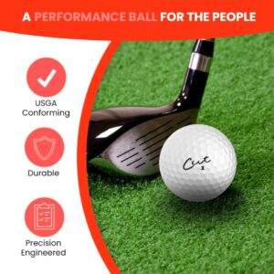 Cut Red Golf Balls - Premium, Soft Core Golf Ball - Offers Decreased Ball Spin & Improved Golf Shot Accuracy and Control - 2 Piece Construction (One Dozen)